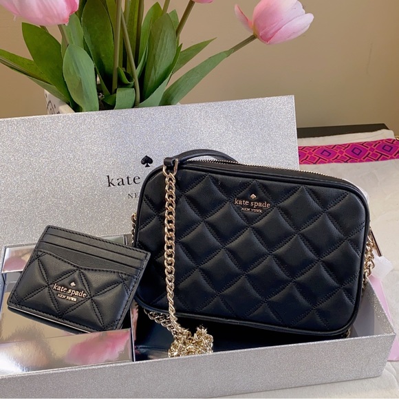 kate spade | Bags | Kate Spade Smooth Boxed Quilted Camera Bag Card ...